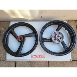 2XT Yamaha TZR250 front & rear wheel F44 R57 black red
